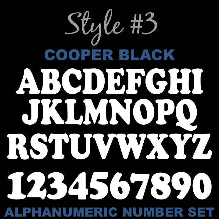 Alphanumeric Number and Letter Sets | 2 Inch Tall Vinyl Decal Stickers