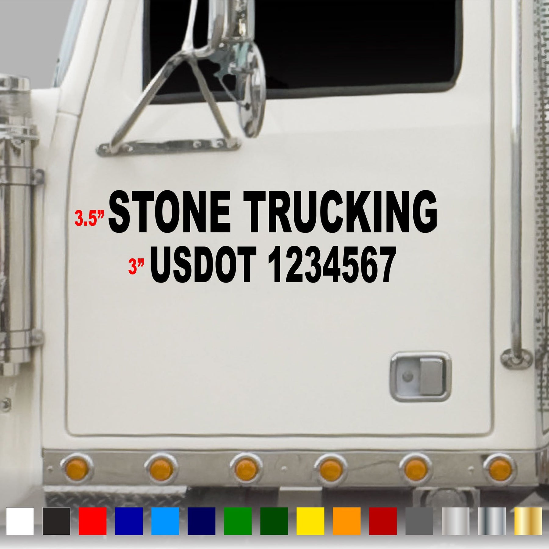 Regulations for the Display of a USDOT Number | Location and Size Requ ...