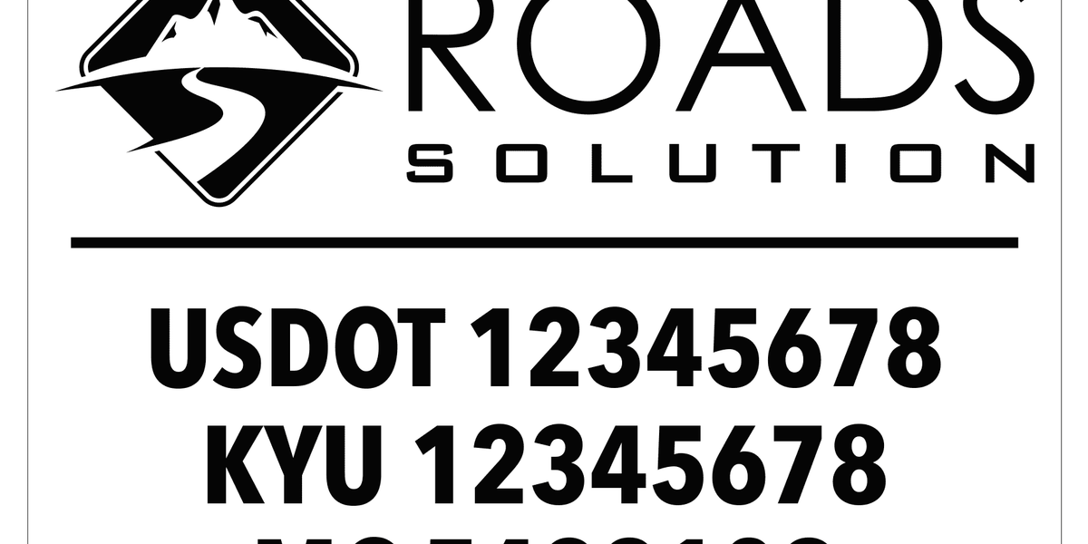 Customizable Logo with USDOT Number Sticker | Mountain Road S6 | 24"x1 ...